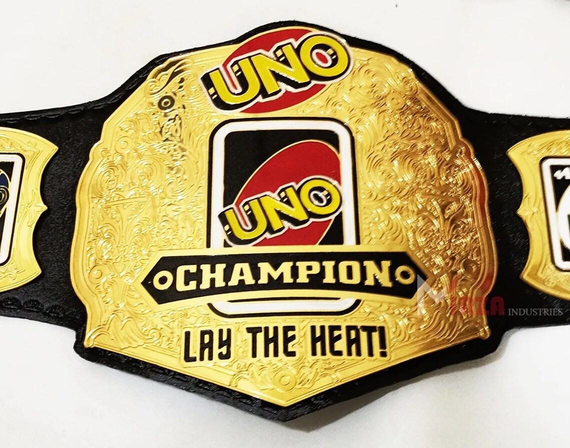 UNO Wrestling Championship Belt UNO Card Game Adult Size Title Belt ...