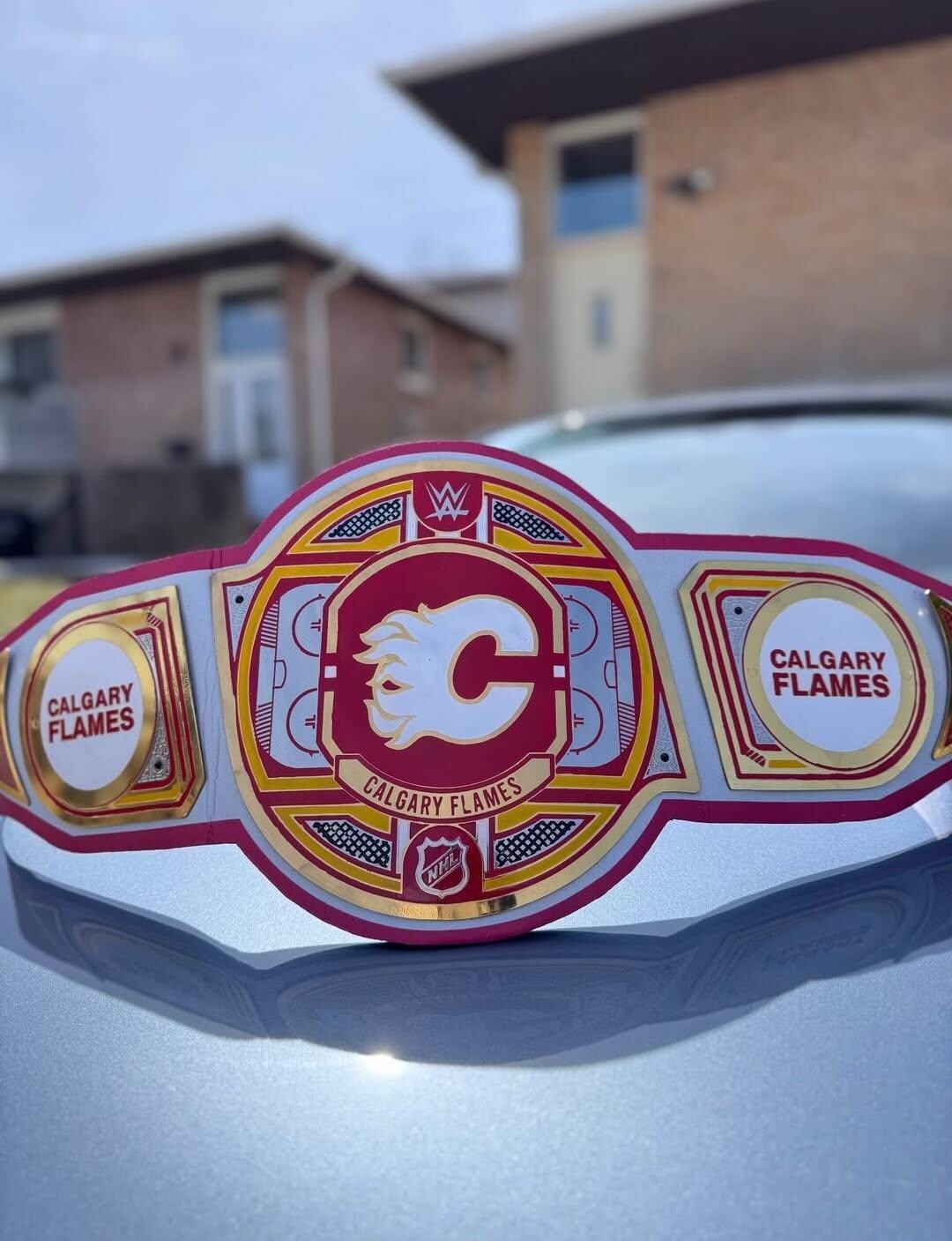 Calgary Flames WWE Legacy Title Belt Printed Straps Adult Size WWE ...
