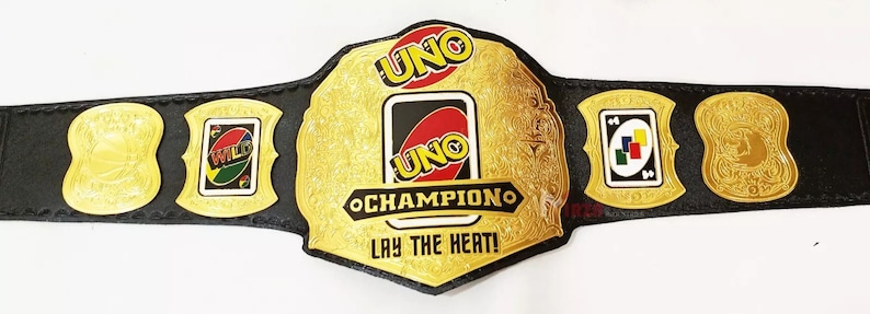UNO Wrestling Championship Belt UNO Card Game Adult Size Title Belt ...