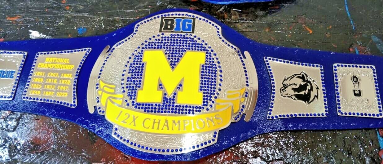 New Michigan 12x Championship Custom Design Customized Title Belt Adult ...