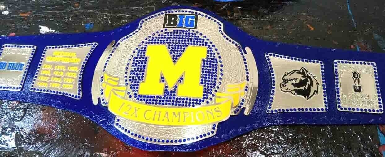 New Michigan 12x Championship Custom Design Customized Title Belt Adult ...