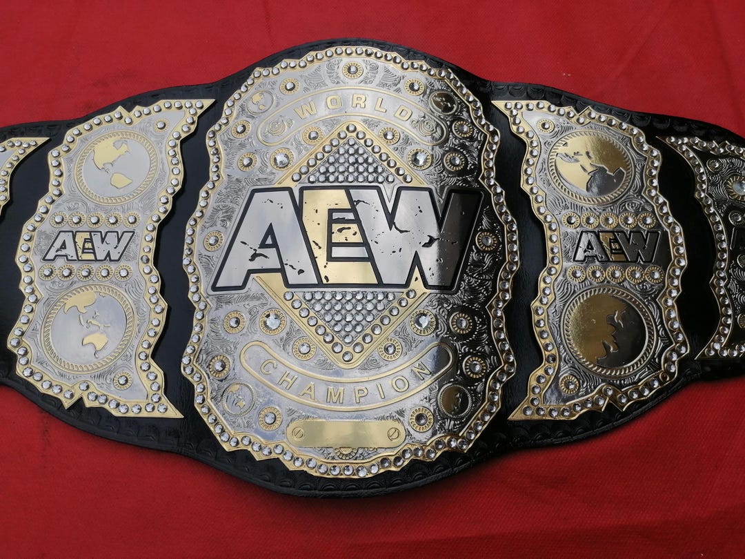 AEW Heavyweight Championship Wrestling Belt Replica Adult Size Leather ...
