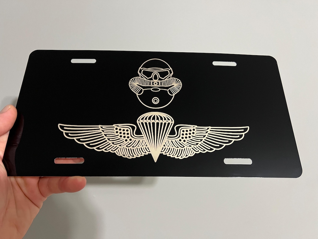 US Marine Recon Dive Bubble and Jump Wings - Dual Cool License Plate - Etsy
