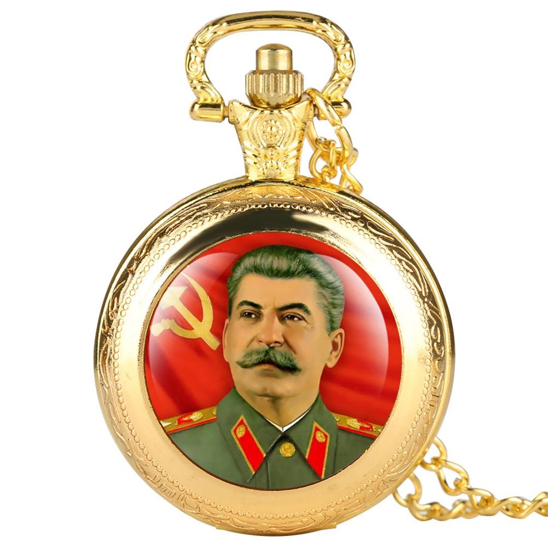 Pocket Watch With Stalin Portrait Retro Design Copy - Etsy