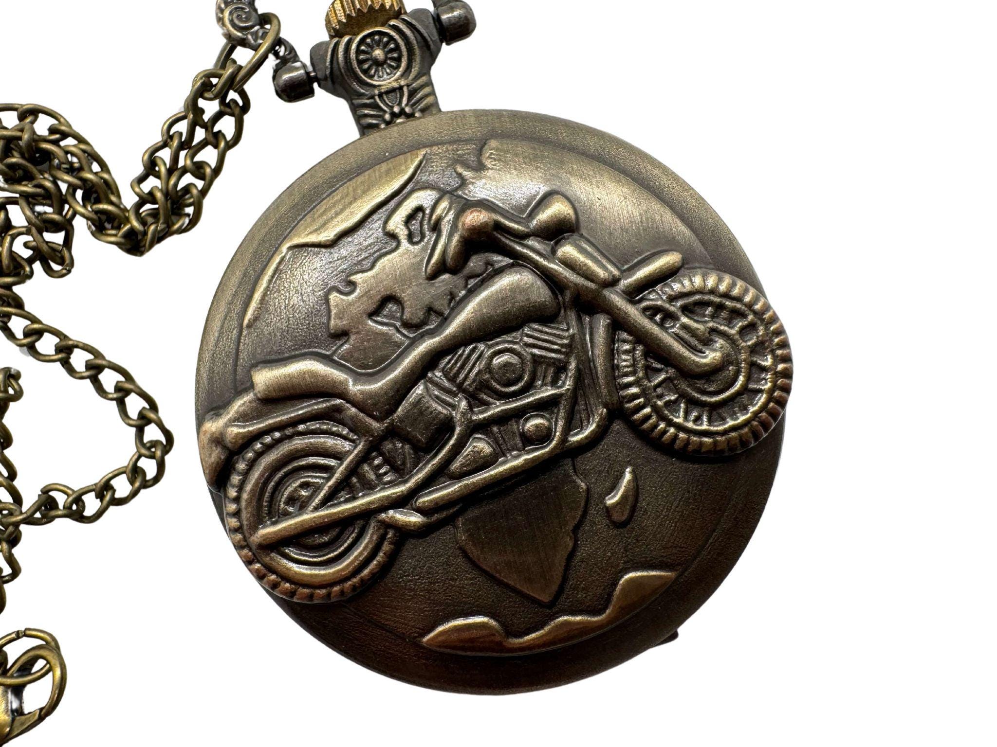 Motorcycle Pocket Watch - A Symbol of Freedom and Adventure - Etsy