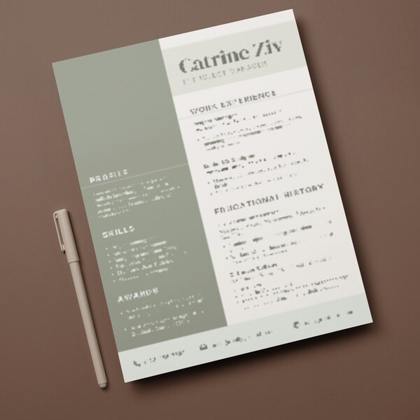 Free Resume - Etsy