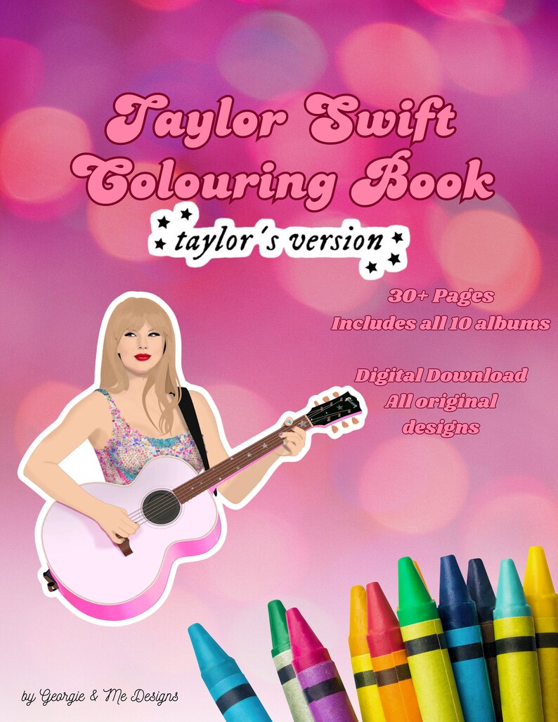 Taylor Swift Coloring Book (unofficial) I Taylor Coloring Pages I ...