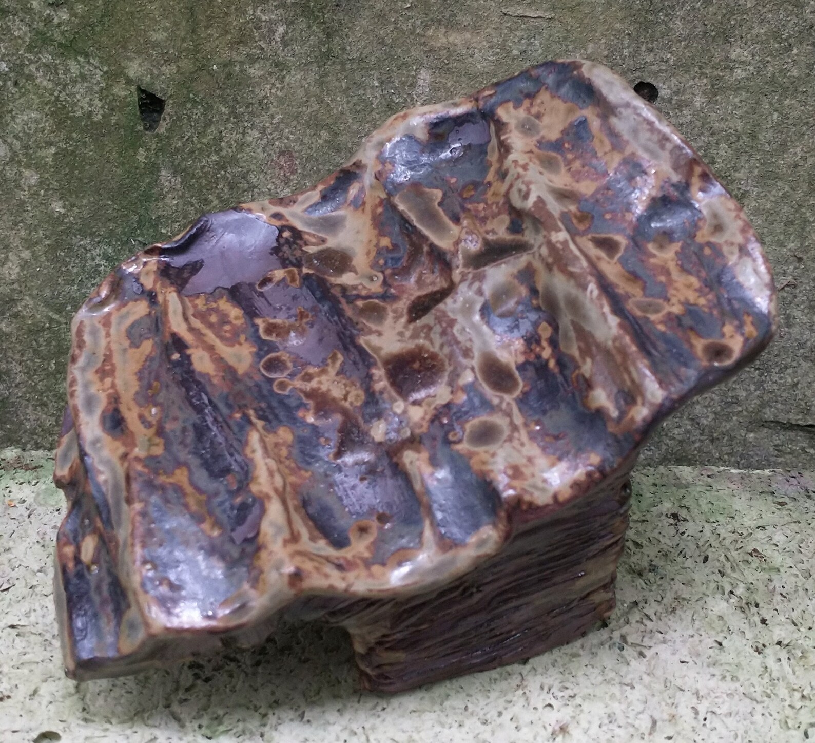 Ash Plate With Stem, Angled, by Joel Patton - Etsy