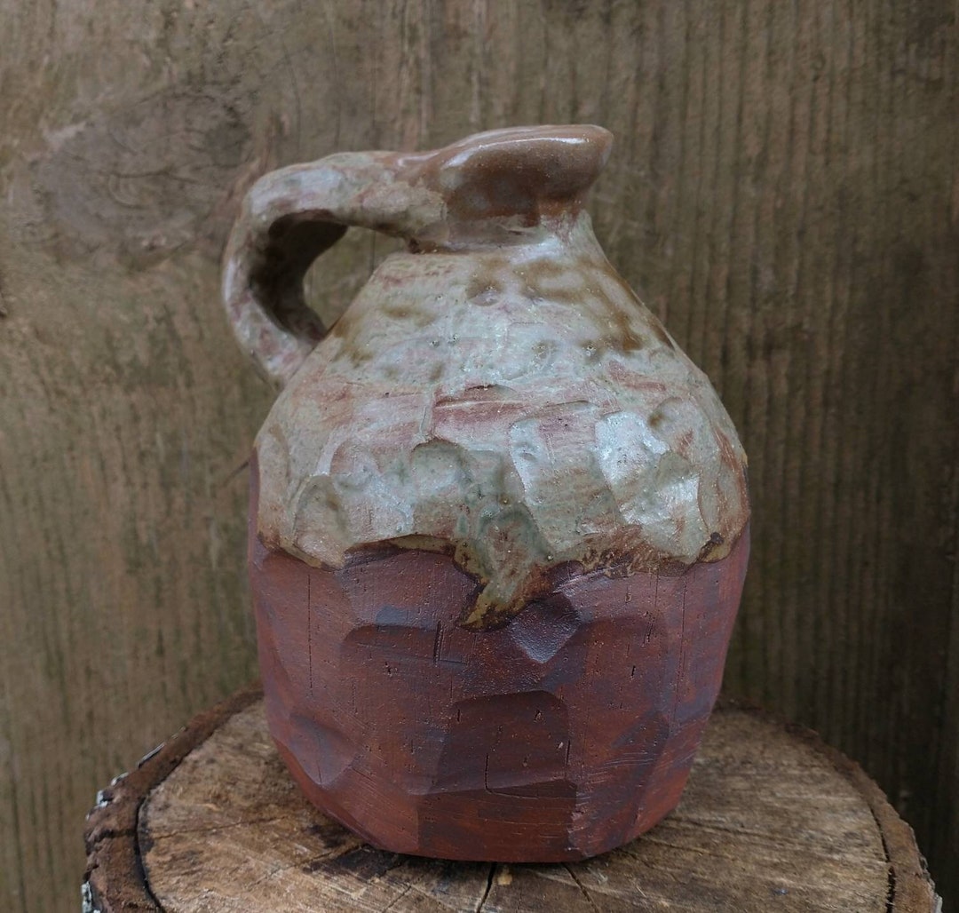 Faceted Ash and Rust Jug, Joel Patton - Etsy