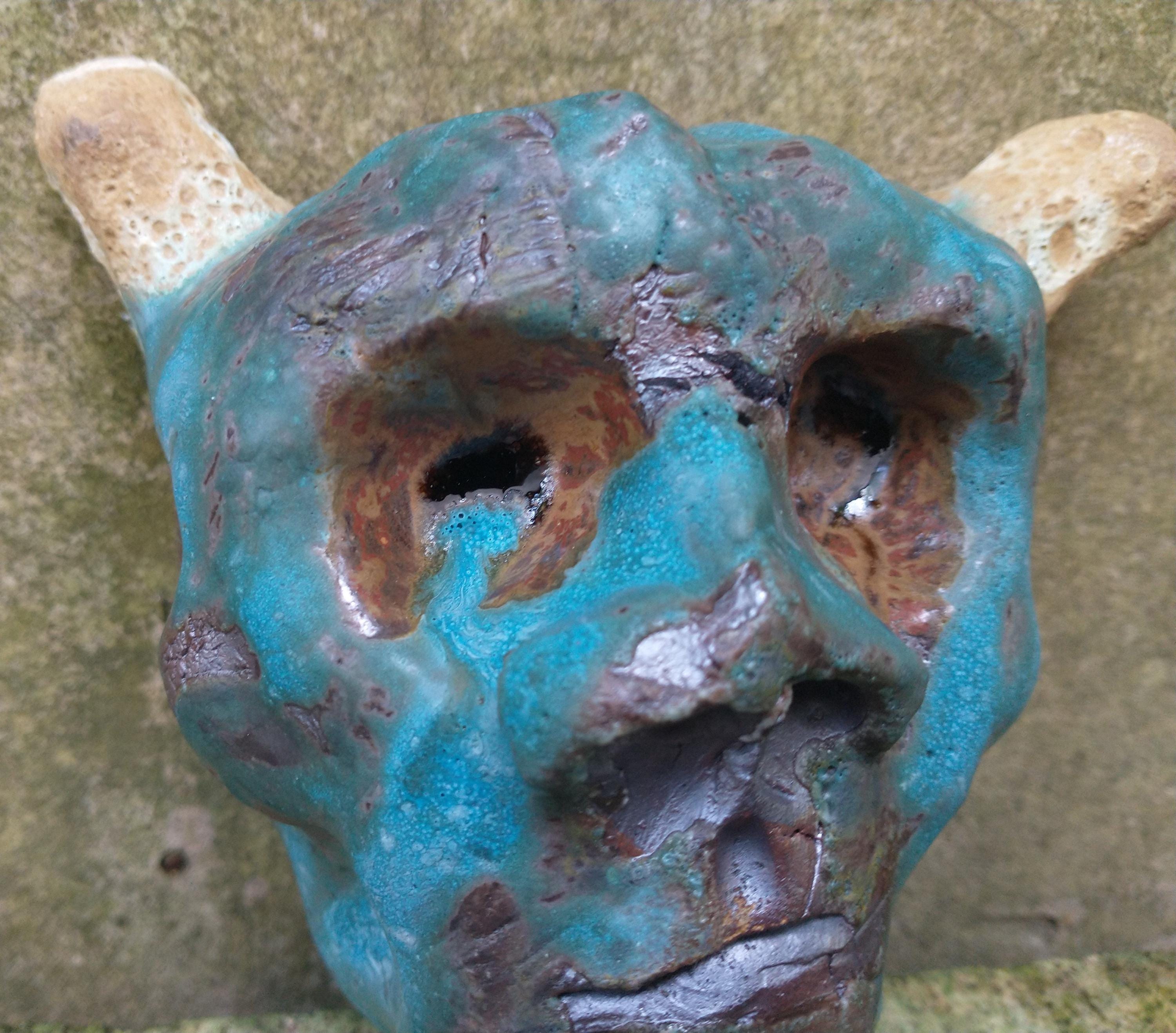 Hanging Devil Face Sculpture by Joel Patton - Etsy