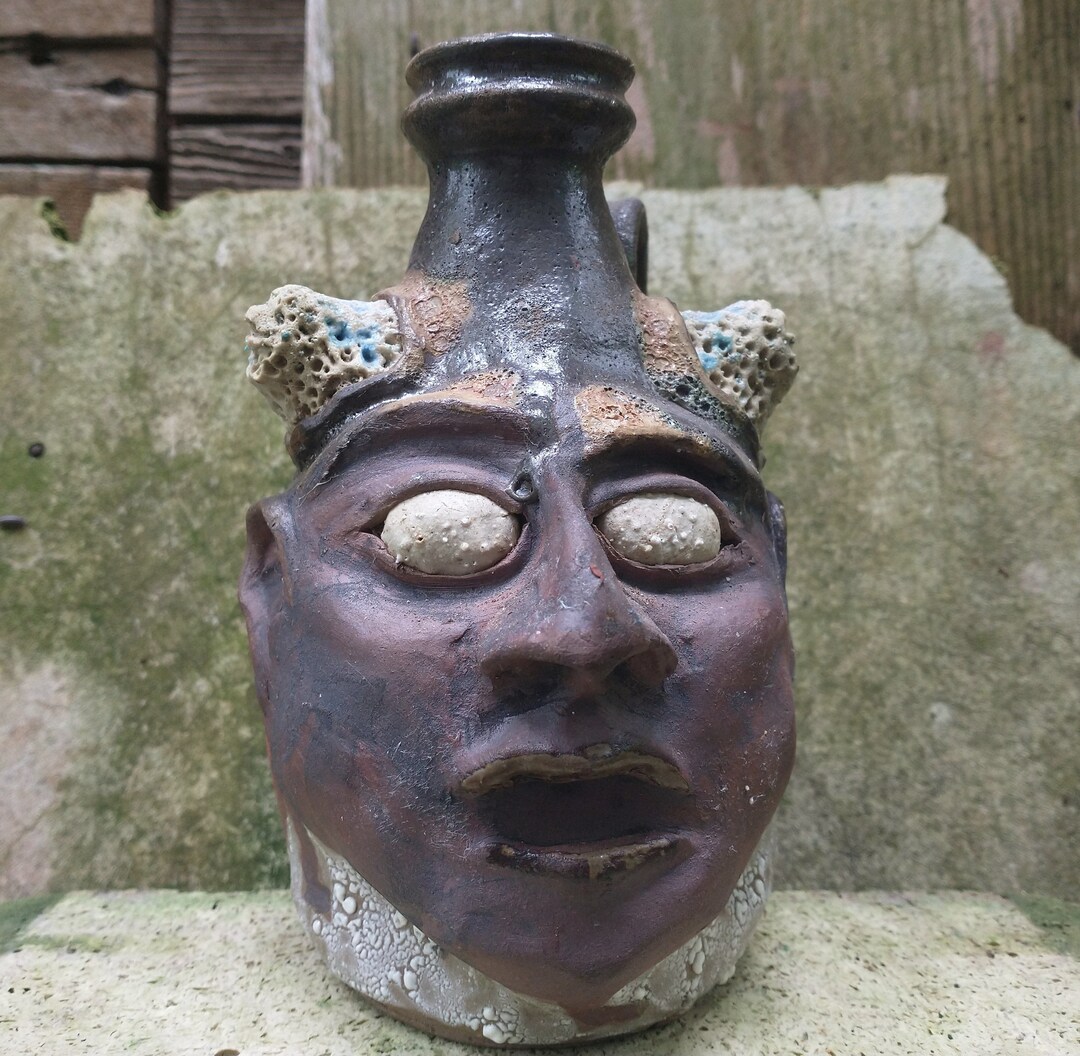 Devil FACE JUG by Joel Patton / EM Xray - Etsy