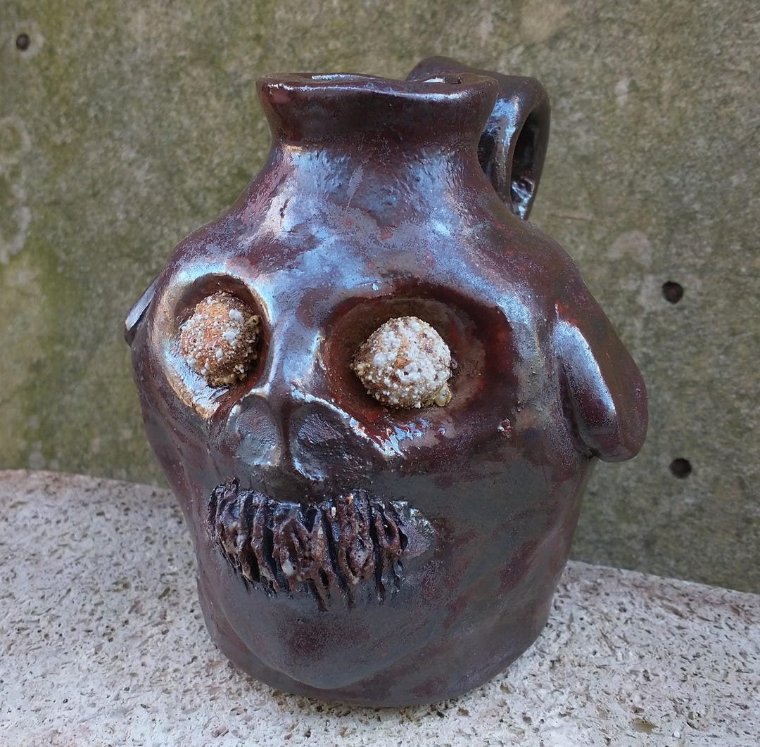 Small Vampire Face Jug by Joel Patton - Etsy