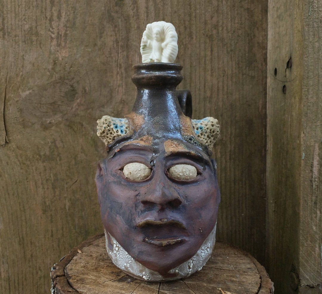 Devil FACE JUG by Joel Patton / EM Xray - Etsy