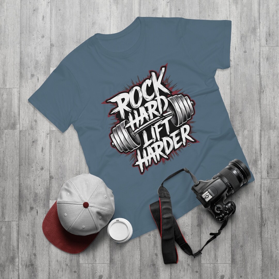 Rock Hard Lift Harder Punk Rock T-shirt, Graffiti Style Gym Shirt, Edgy ...
