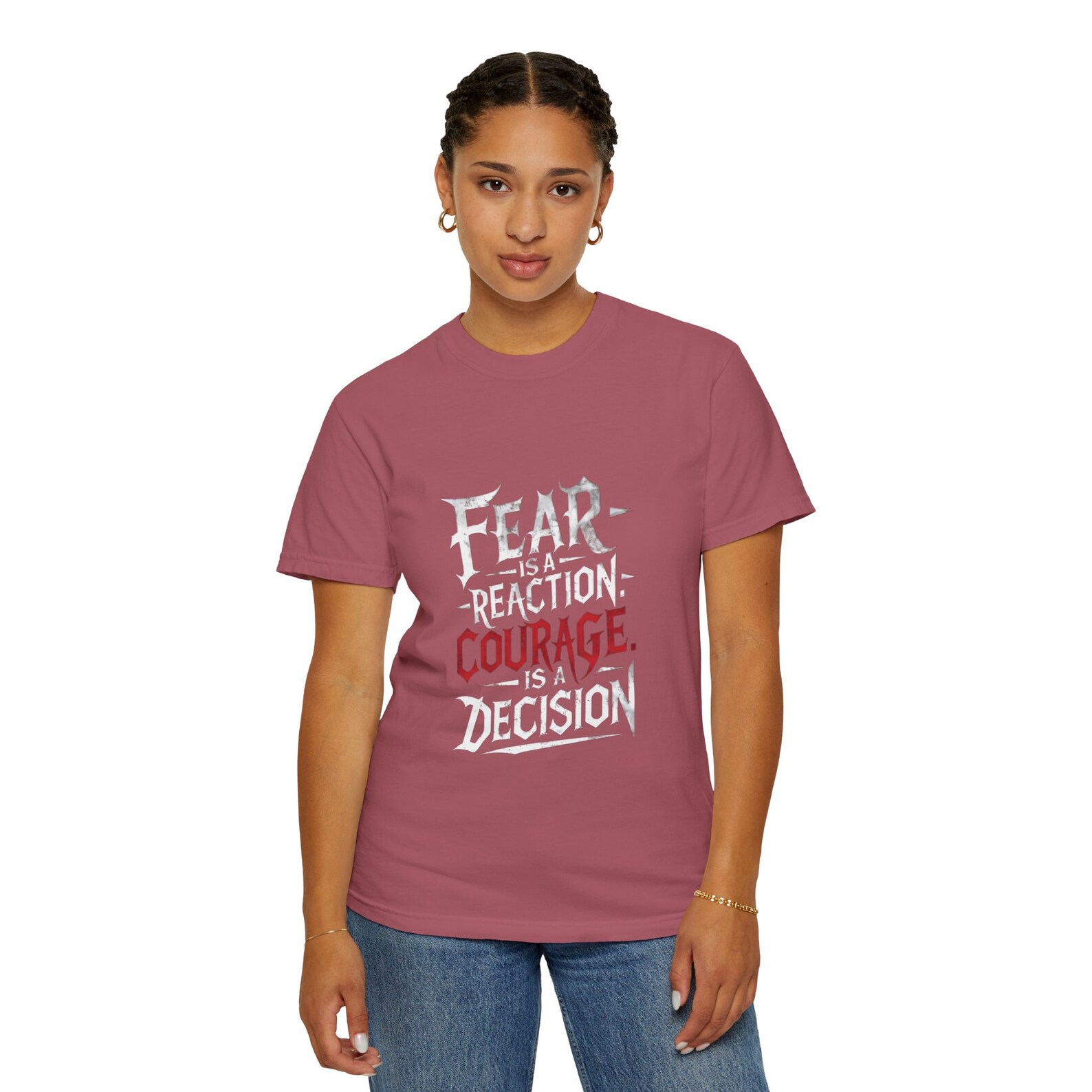 Courage Quote T-shirt: Gothic Font, Garment-dyed Comfort Colors Tee - Etsy