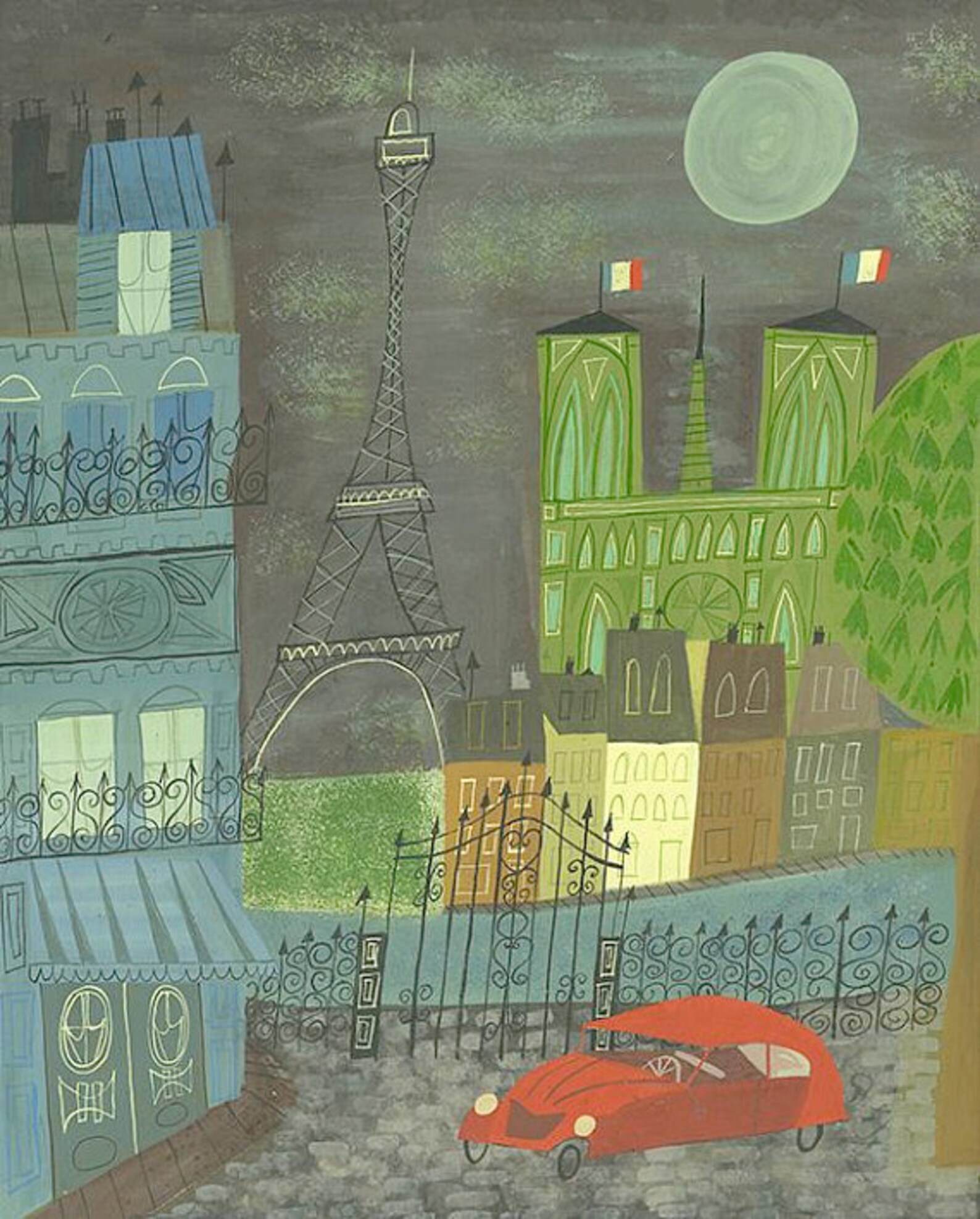 Paris at Night. Limited Edition Print by Matte Stephens. - Etsy