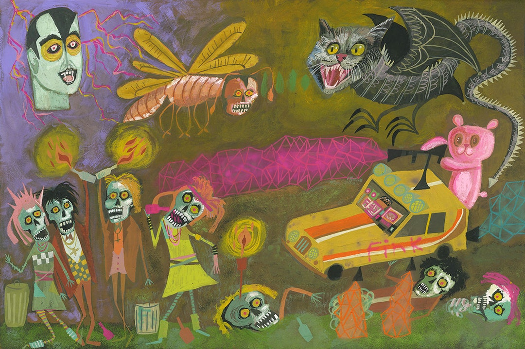 80s Zombie A Go Go. Limited Edition Print by Matte Stephens. - Etsy