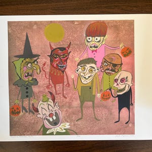 Topstone Halloween Party. Limited Edition Print by Matte Stephens. - Etsy