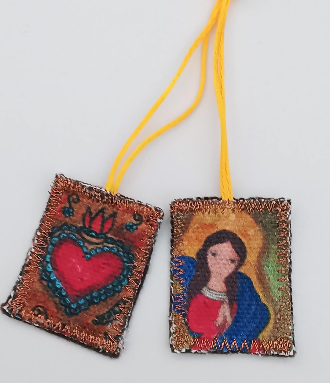 Mary Untier of Knots - Scapular - Handmade - Original Art by Flor ...