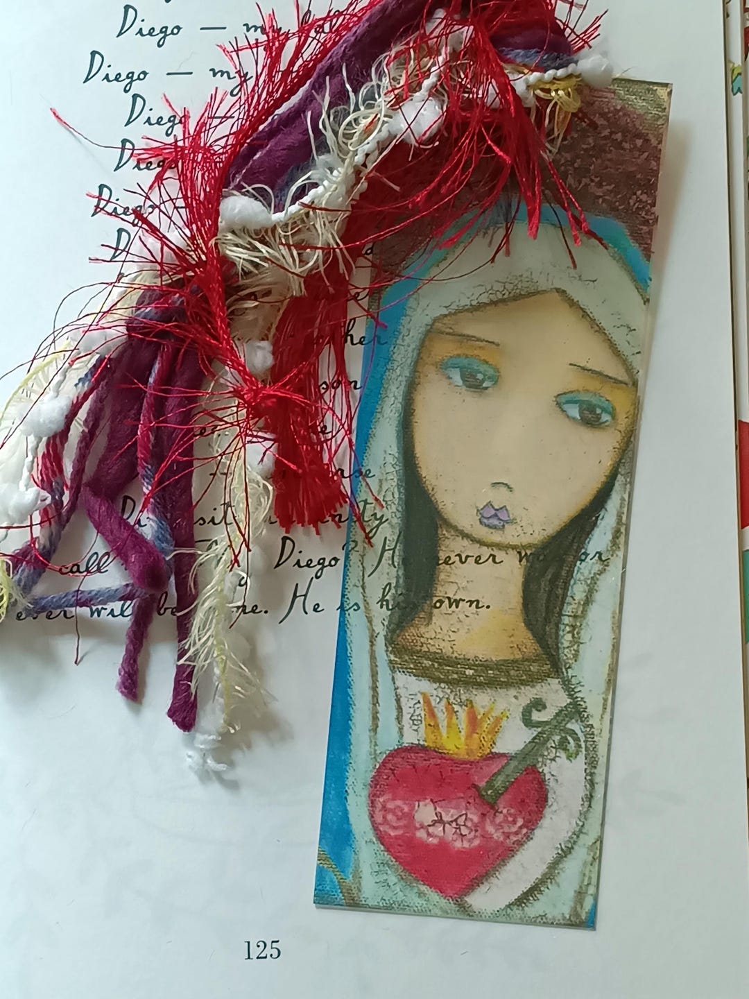 Immaculate Heart of Mary Laminated Transparent Bookmark Handmade ...