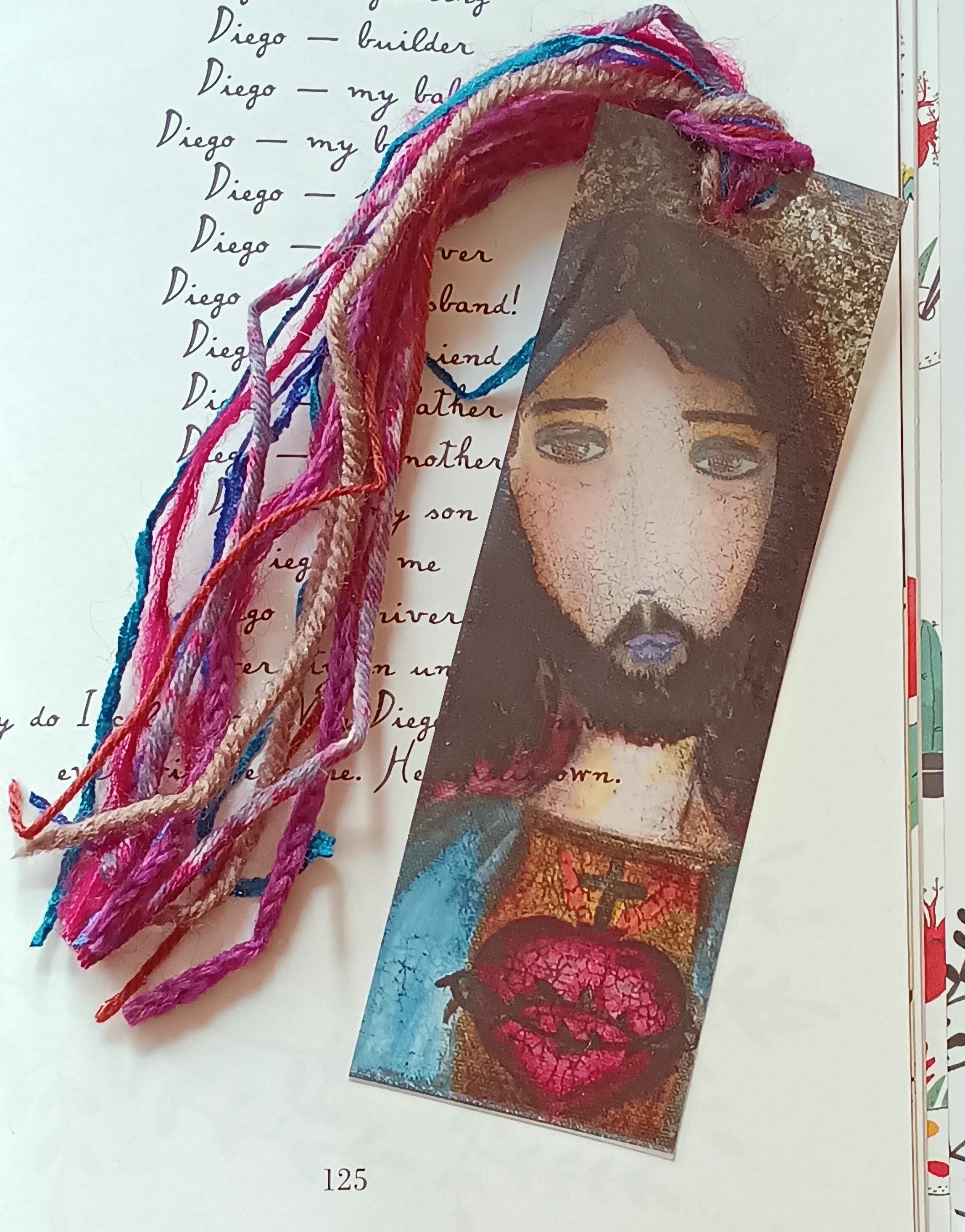Sacred Jesus - Laminated Transparent Bookmark - Handmade - Original Art ...
