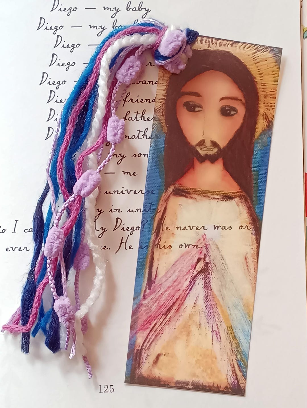 Divine Mercy Laminated Transparent Bookmark Handmade Original Art by ...