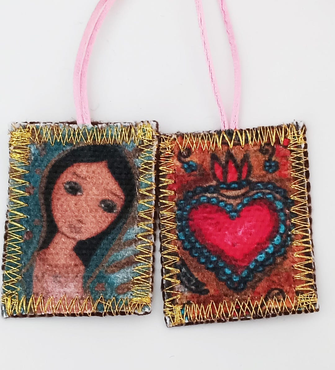 Nuestra Señora De Guadalupe - Scapular - Handmade - Original Art by ...