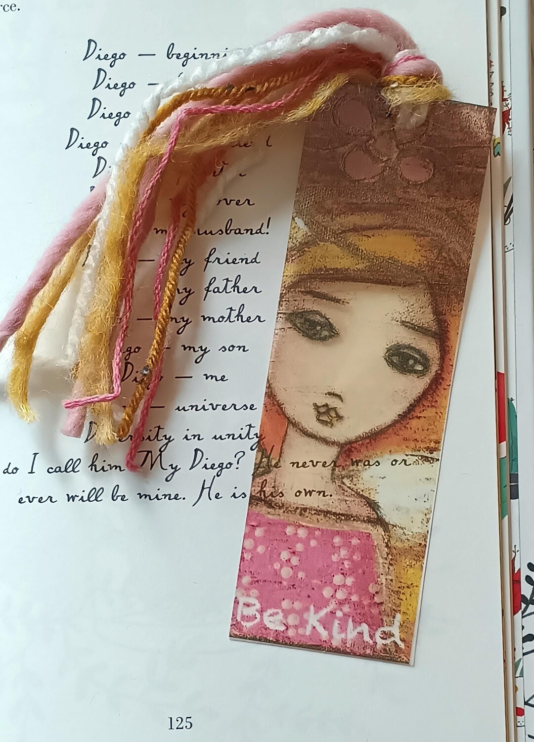 Be Kind - Laminated Transparent Bookmark - Handmade - Original Art by ...