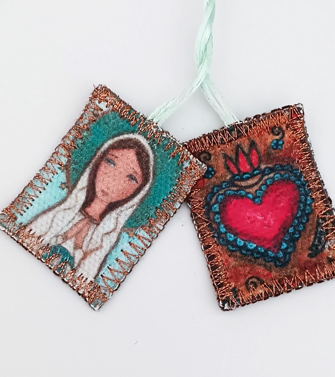 Je Suis - Scapular - Handmade - Original Art by Flor Larios - Etsy