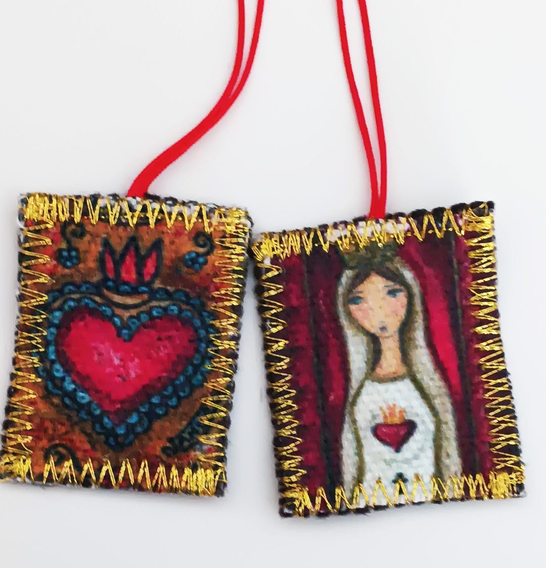 Our Lady of Fatima - Scapular - Handmade - Original Art by Flor Larios ...