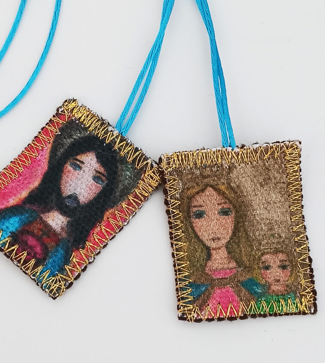 Mary Helper of Christians Scapular Handmade Original Art by Flor Larios ...