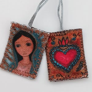 Nuestra Señora De Guadalupe - Scapular - Handmade - Original Art by ...