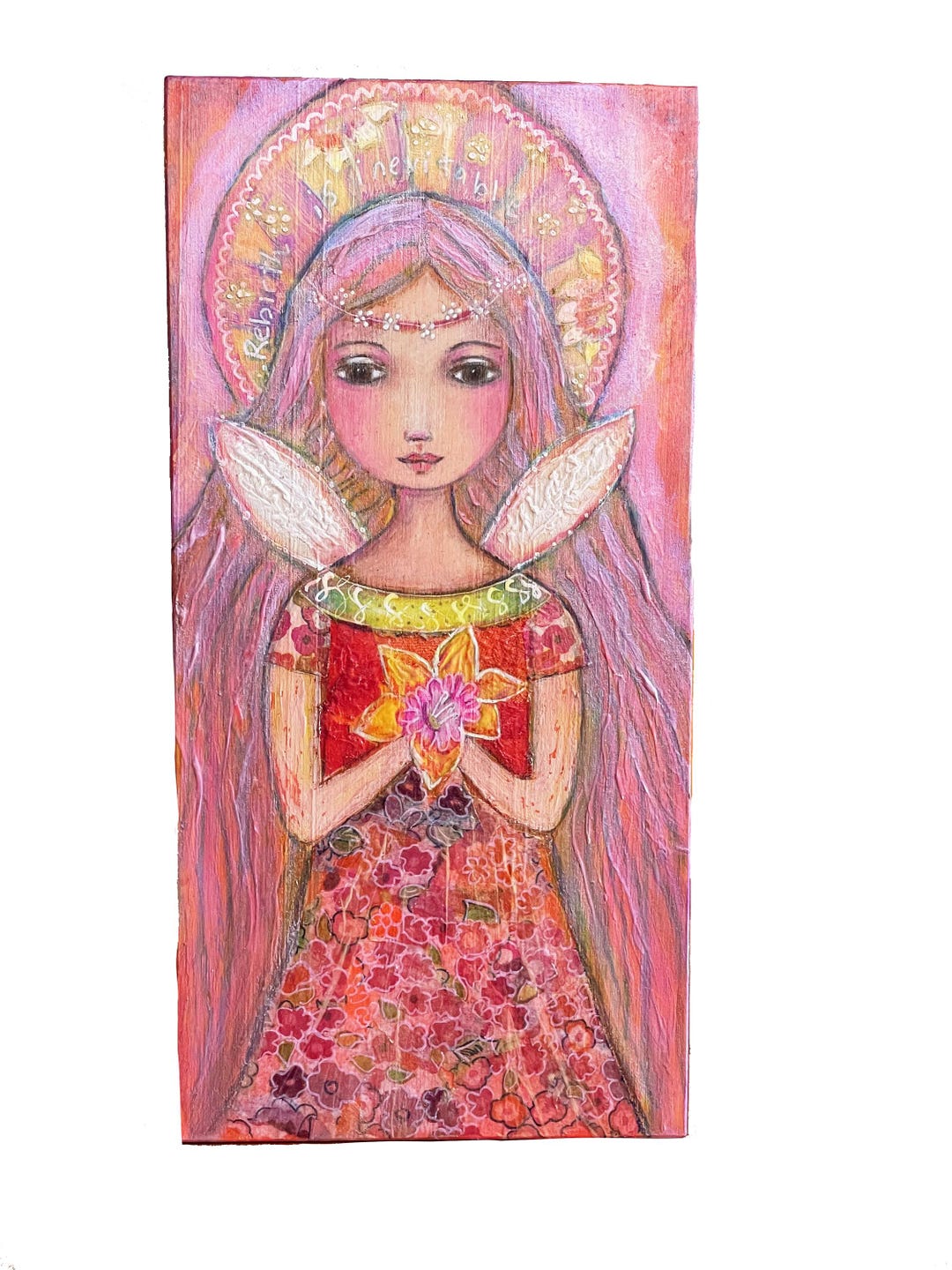 Rebirth Angel With Heart Art Print 5 X 10 Inches - Etsy