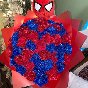 50 Count Spider-man Eternal Rose Bouquet - Etsy
