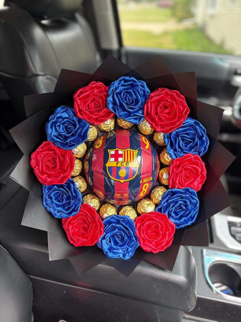 Barcelona Themed Eternal Rose Bouquet - Etsy
