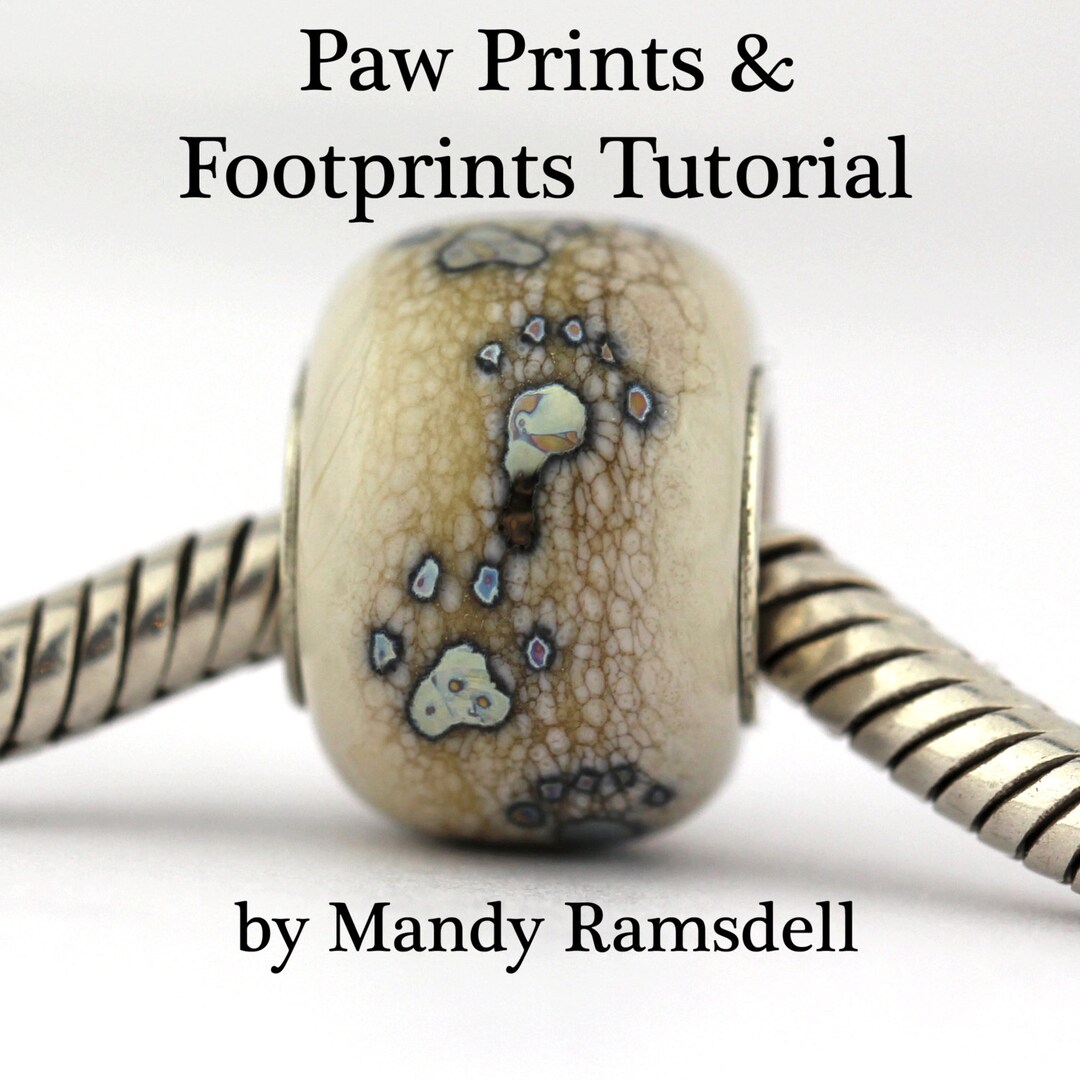 Lampwork Bead TUTORIAL Footprints and Paw Prints Tutorial Glass ...