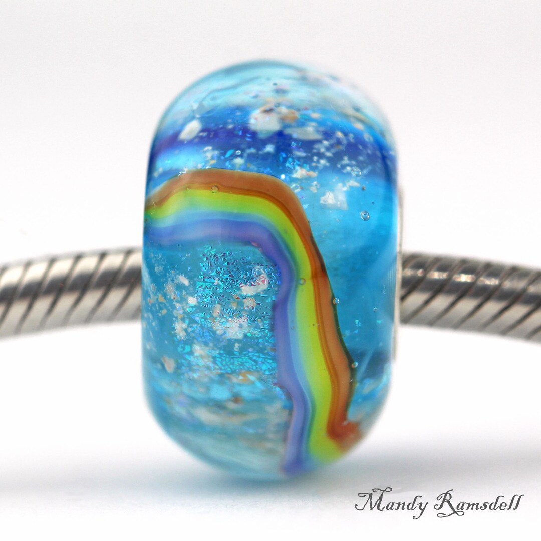 Rainbow Pet Cremation Memorial Bead Over the Rainbow Bridge Cremains ...