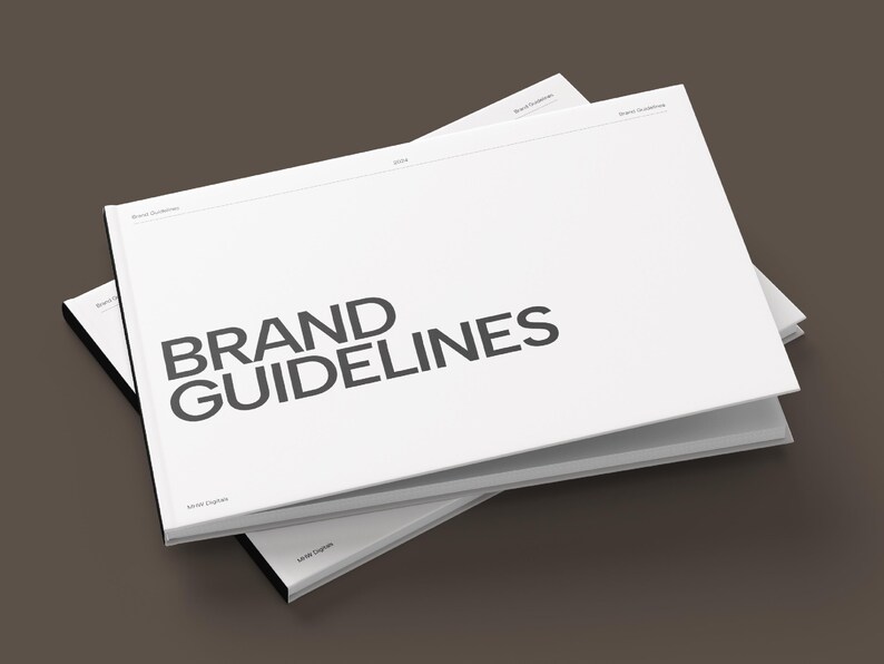 Minimalistic Brand Guidelines Template 25 Pages Editable in ADOBE ...