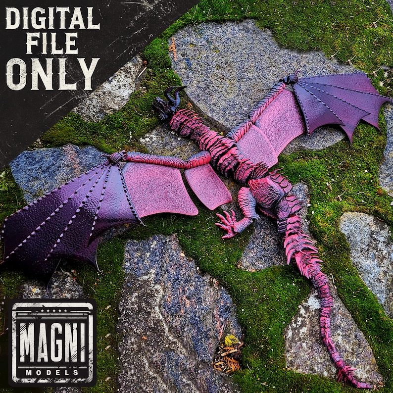 Articulated Diabolus Dragon STL [FOR 3D PRINTING] - Etsy