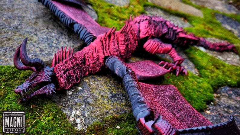 Articulated Diabolus Dragon STL [FOR 3D PRINTING] - Etsy