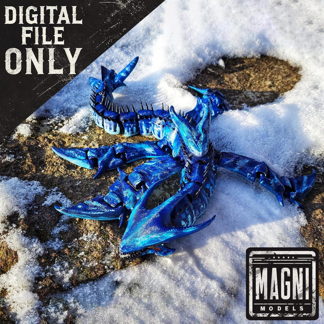 Articulated Ice Dragon Leviathan STL Subnautica FOR 3D PRINTING - Etsy ...