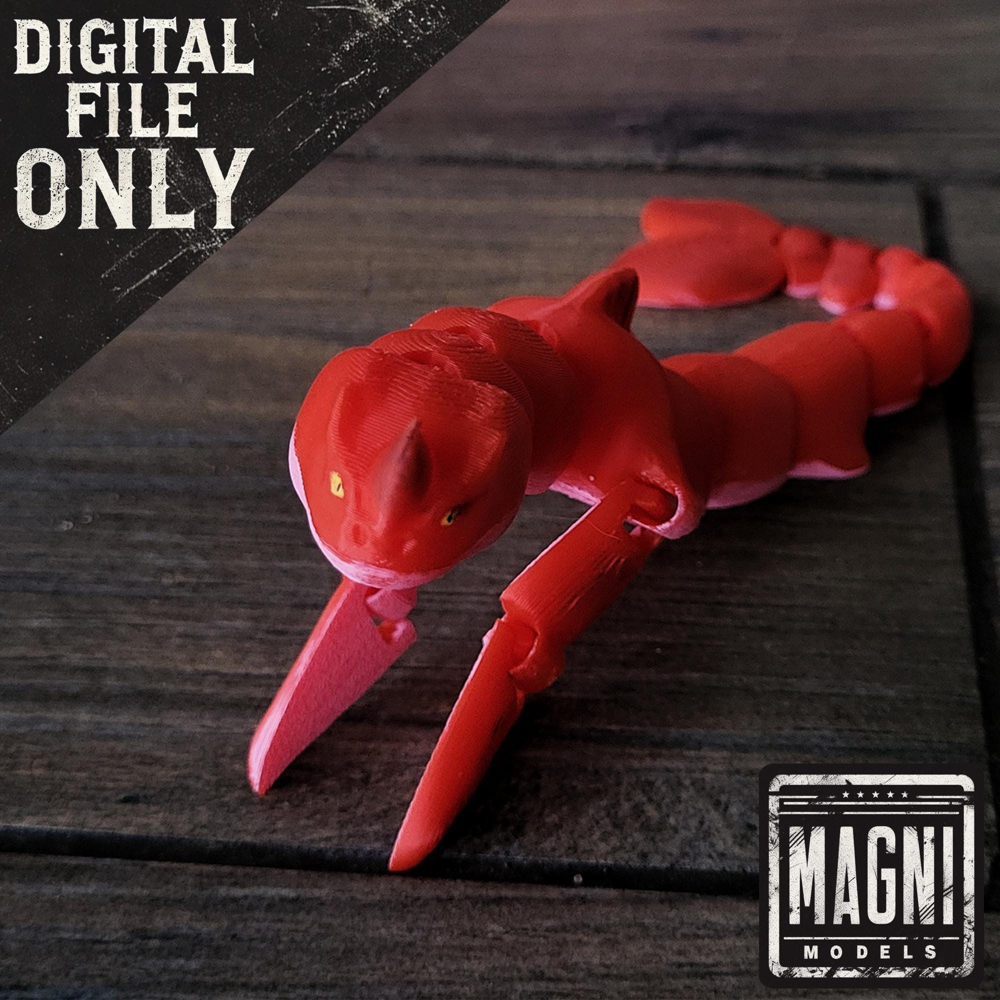 Articulated Red Bluster STL - the Sea Beast [FOR 3D PRINTING] - Etsy