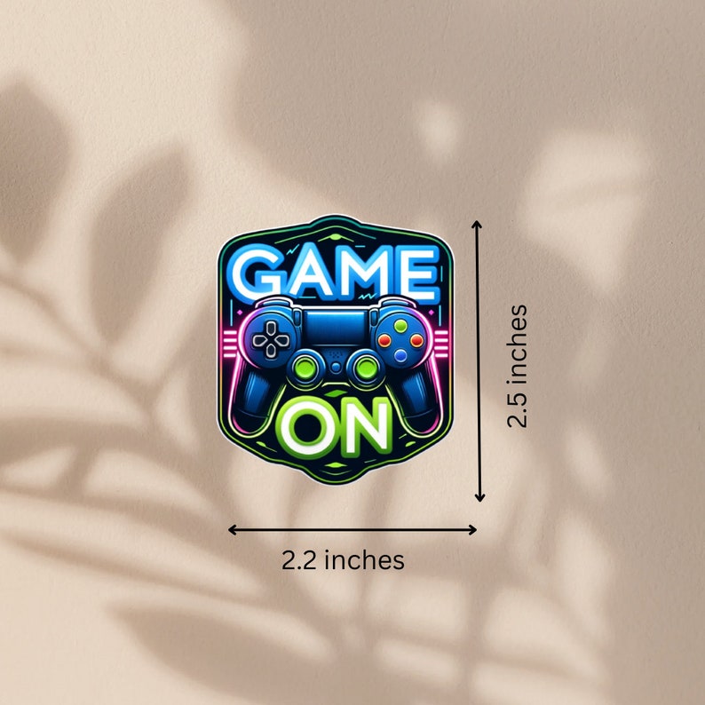 Game on Sticker/ Neon Colour Game Sticker/ Game Lover Sticker / Video ...