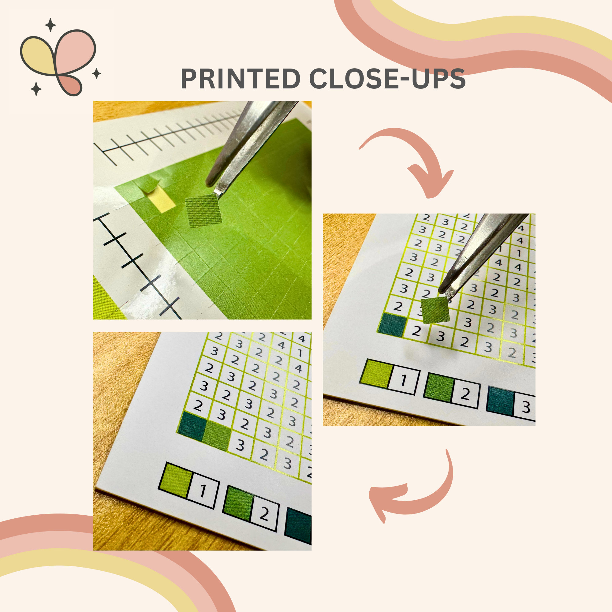 Printable Color by Number Pixel Stickers Retro Game Console Art Wave ...