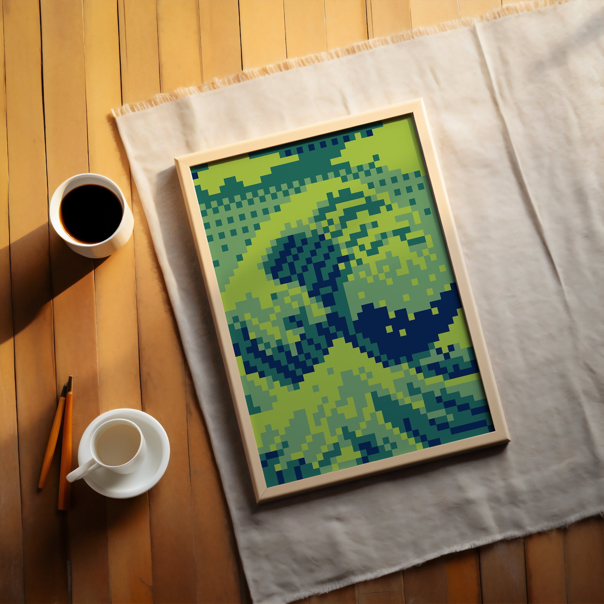 Printable Color by Number Pixel Stickers Retro Game Console Art Wave ...