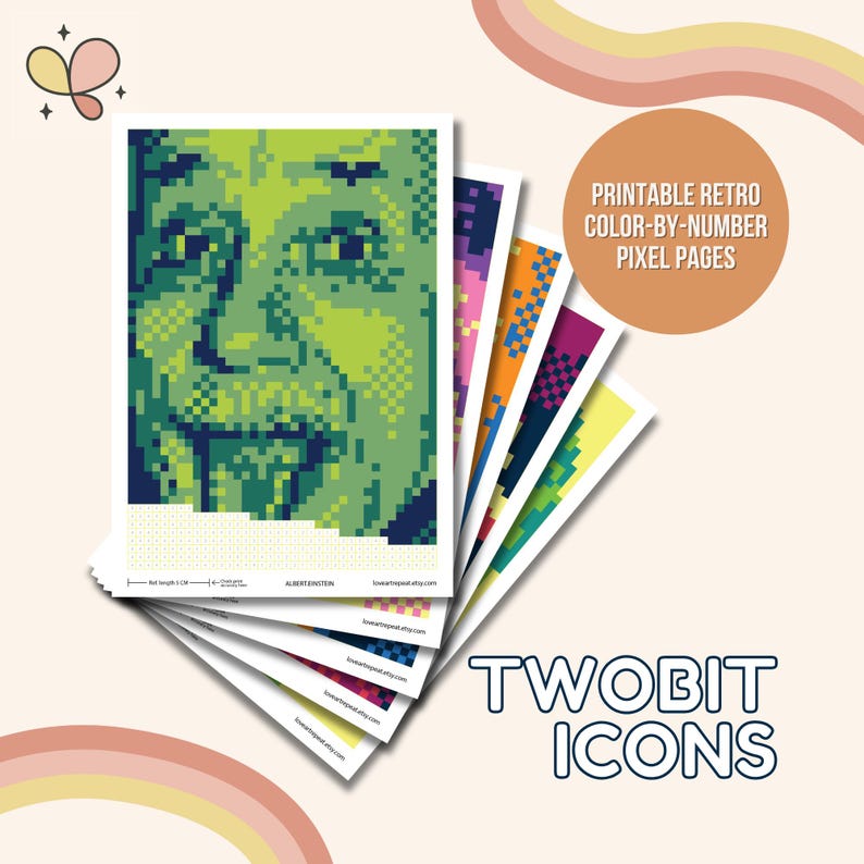 Printable Color by Number Pixel Pages Iconic Celebrity Retro Game ...