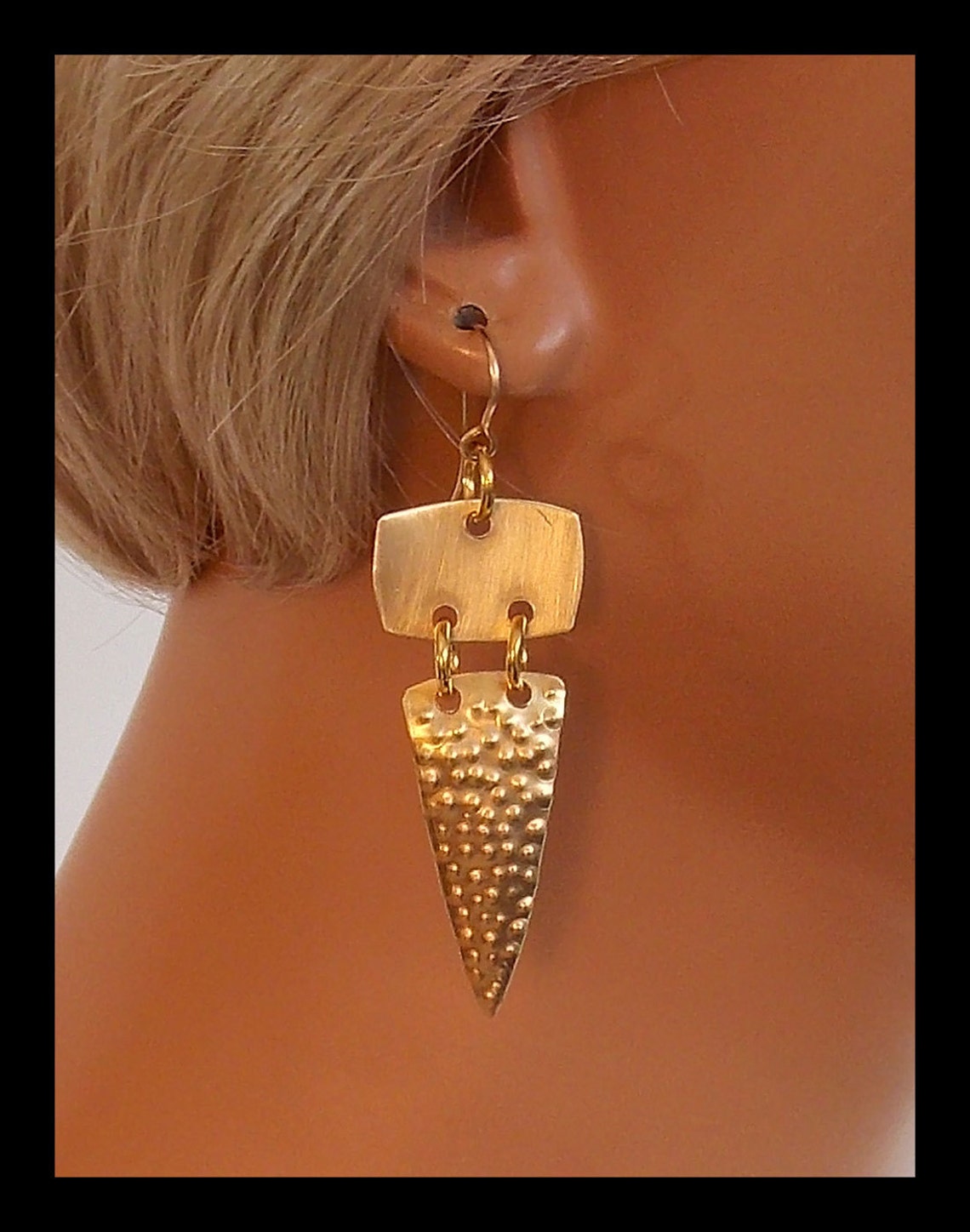 GOLDEN DAGGERS Handforged Punched Bronze 2 Section Dagger - Etsy