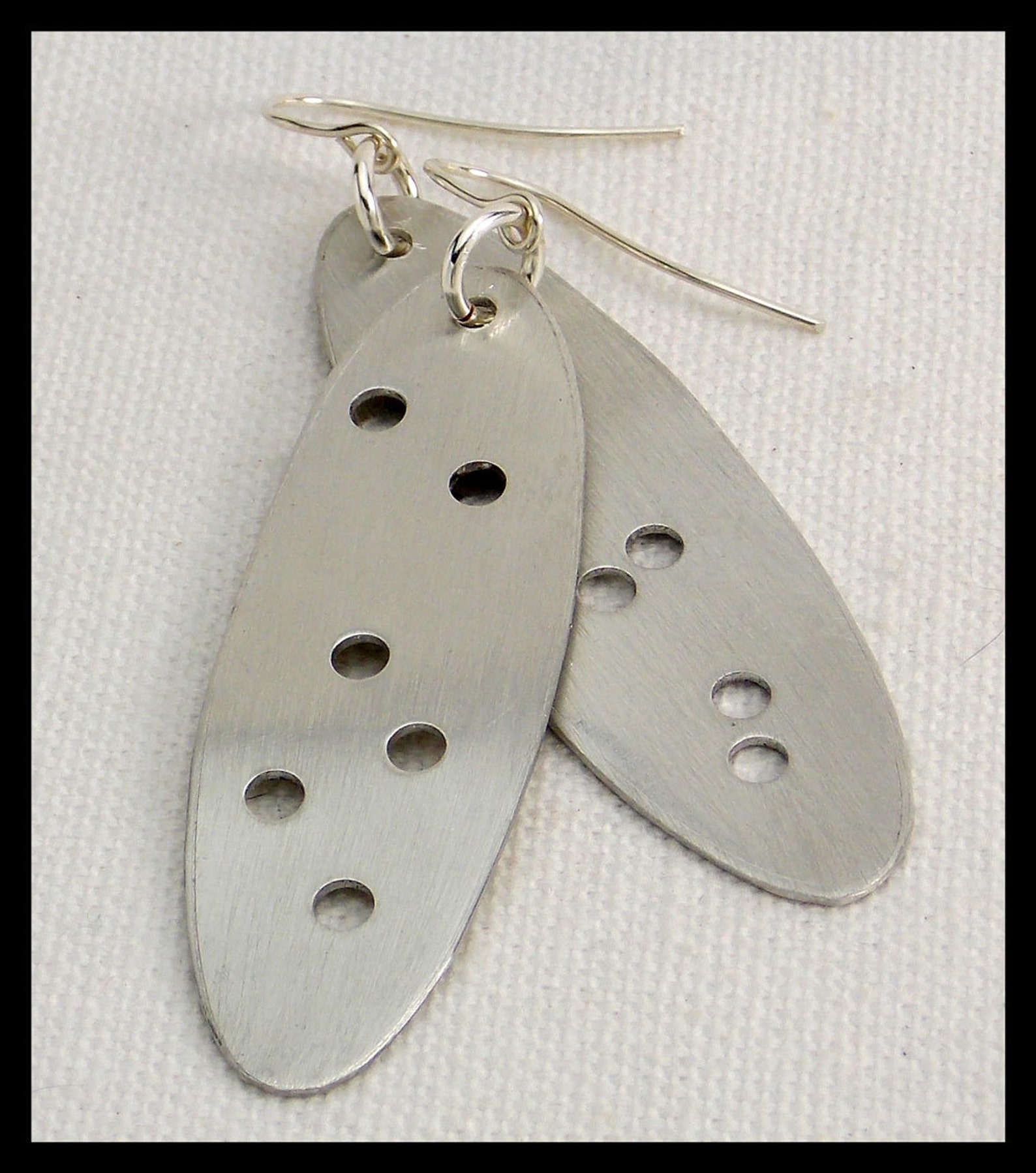 EVA Handforged Long Dramatic Pewter Statement Earrings With - Etsy