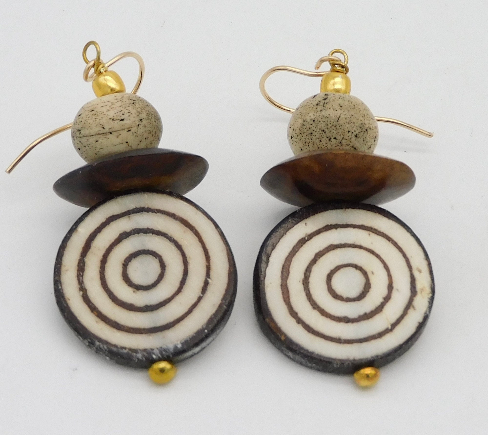 ADINKRA Handmade Bone Discs From Ghana Handmade African Polished Horn ...