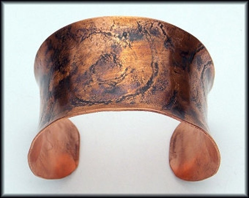 KIKI Handforged Textured Antiqued Concave Copper Cuff Bracelet - Etsy